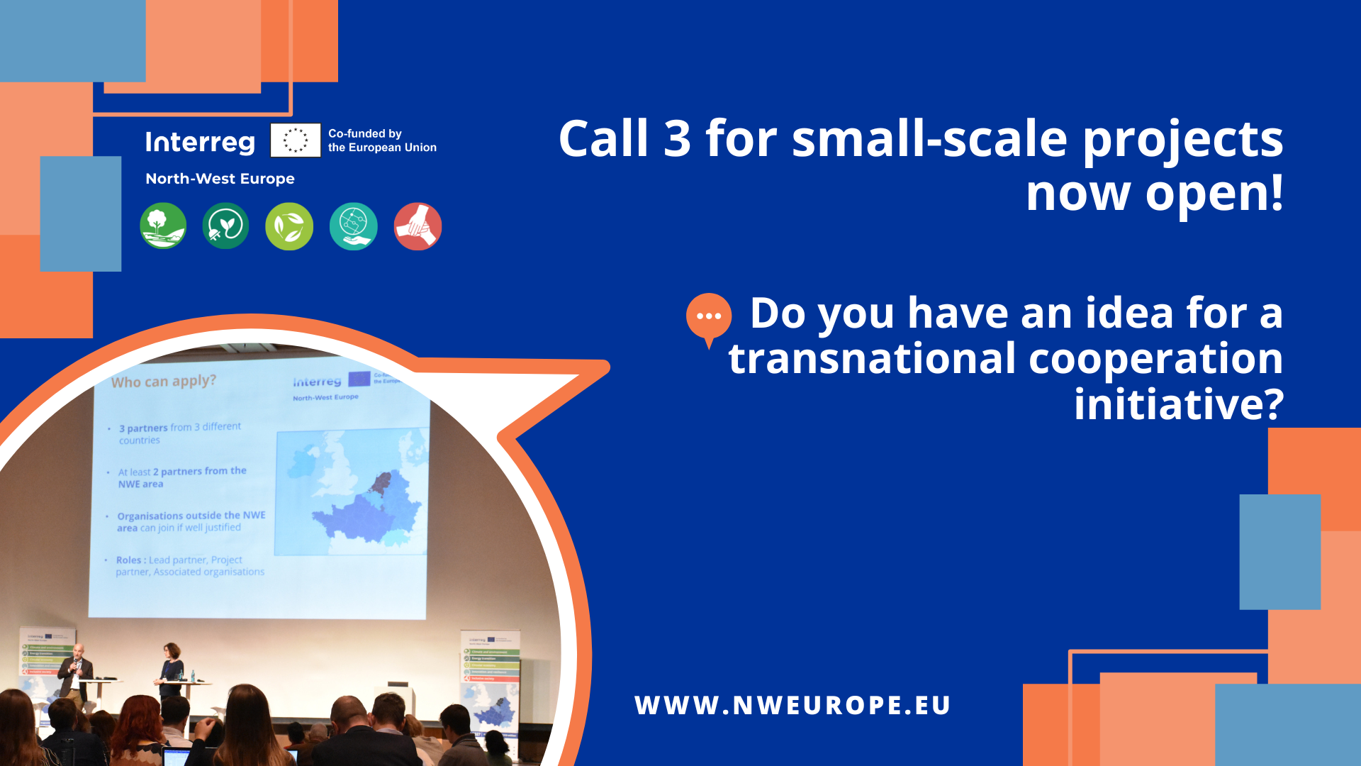 Interreg NWE call 3 for small-scale projects is now open! | Interreg NWE